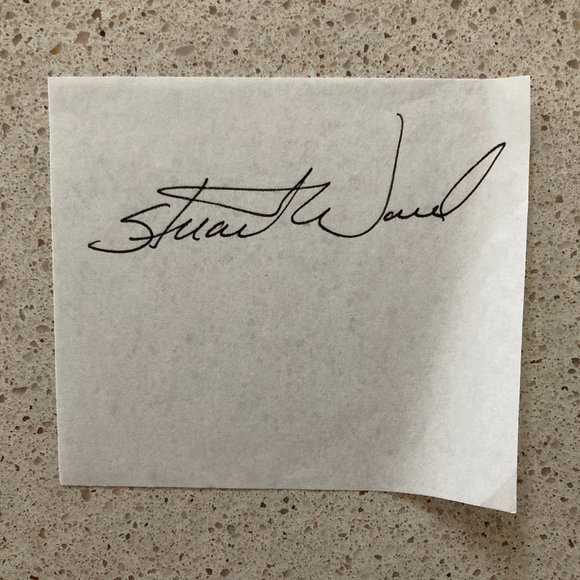 Autograph | Other | Stuart Ward Signed Piece Of Paper 3x3 Seen On ...